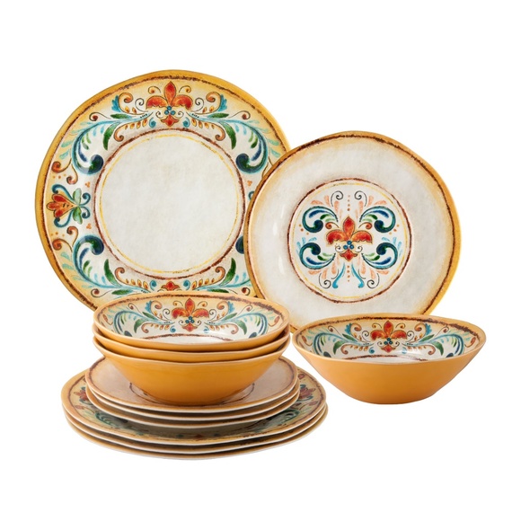 Supreme | Dining | 2piece Melamine Dinnerware Set Italian Tuscany ...